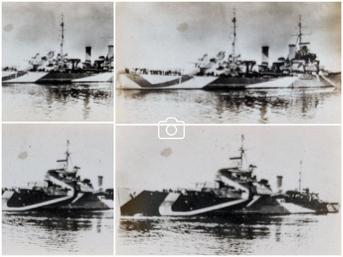 HMS Bermuda CL 65 British Royal Navy WWII ID 4 Slides US Air Force ...