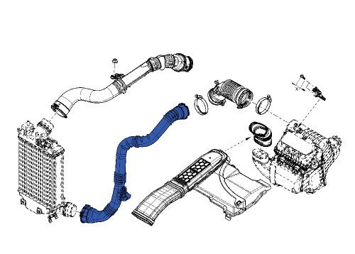 Tuyau Redroidisseur Turbo Air Megane Qashqai II 1.5 DCI 144602443R ...