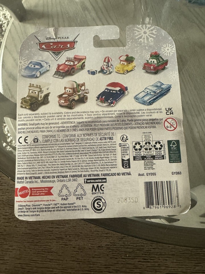 DISNEY PIXAR CARS WINTER CHRISTMAS HOLIDAY SNOWMOBILE | eBay