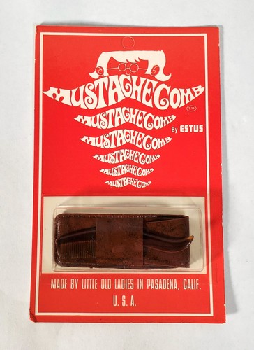 VINTAGE Mustache Combs by ESTUS - Made by little old ladies in Pasadena ...