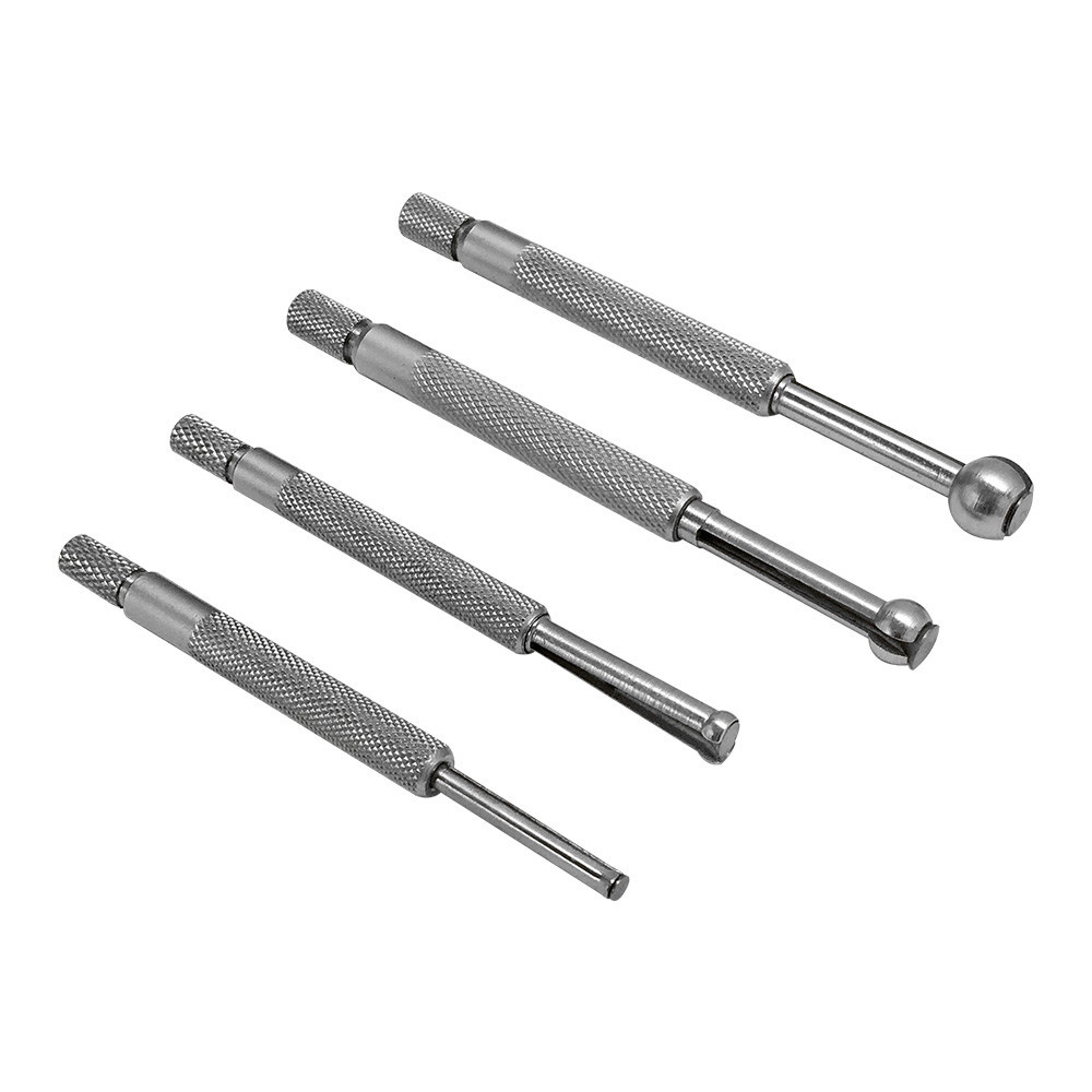 4 PC Telescopic T-Bore Small Hole Bore Gauge Micrometer Range 1/8"-1/2 ...