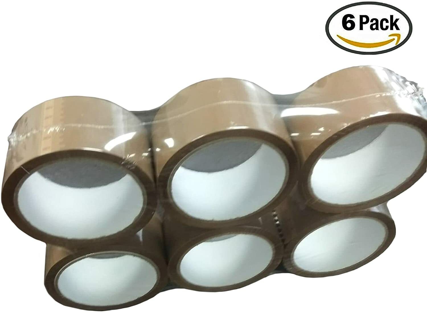 6 Rolls Brown (2" x 55 ) Strong Packing Sealing Tape Carton Box Tape ...