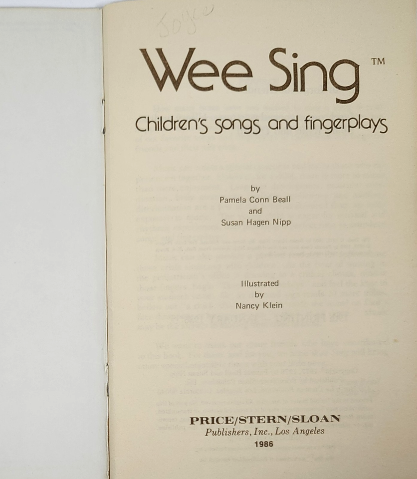 Wee Sing Series-3 Book Lot-Wee Sing and Play/Sing-alongs/Songs..VTG ...
