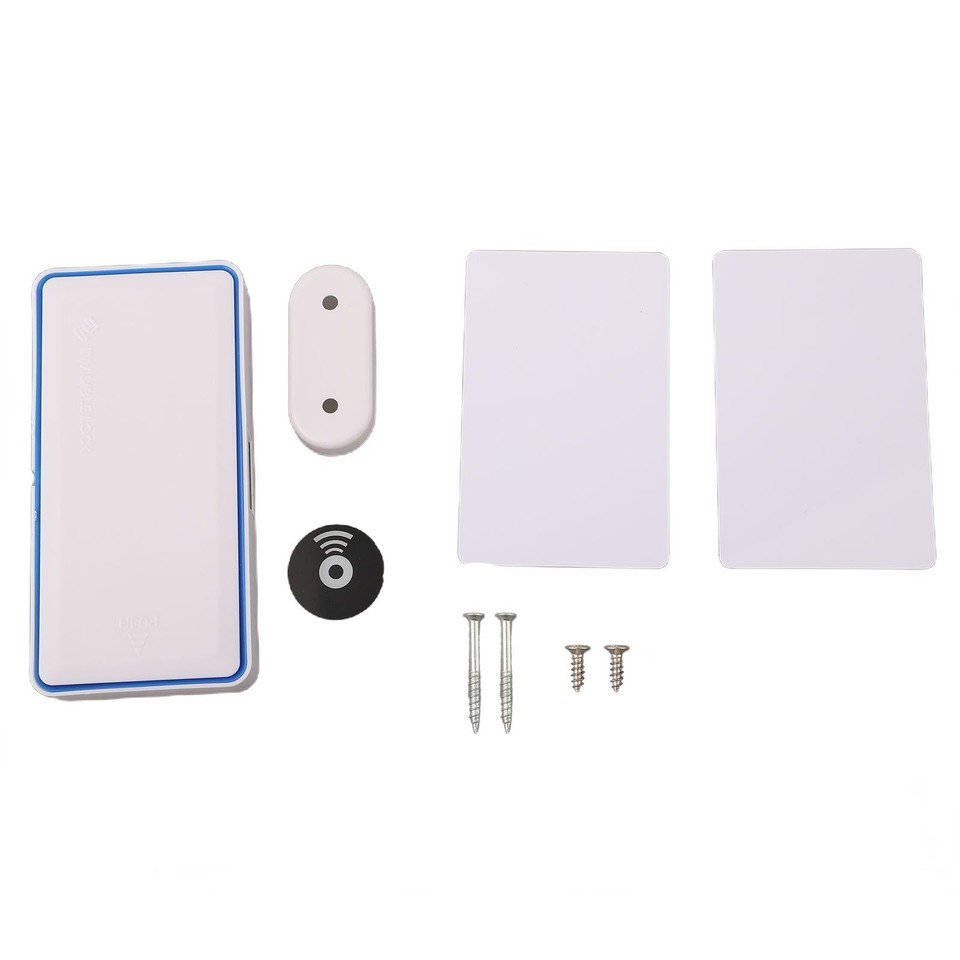 No-hole invisible drawer lock cabinet door lock electronic card swipe ...