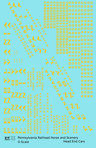 K4 O Scale Decals Pennsylvania Railroad Horse, Scenery Baggage Car ...