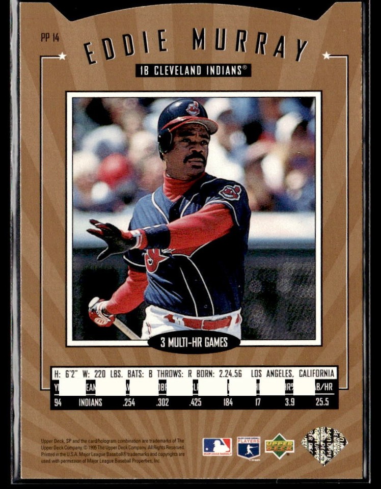 1995 SP #PP14 Eddie Murray Platinum Power Baseball Card 3801E | eBay