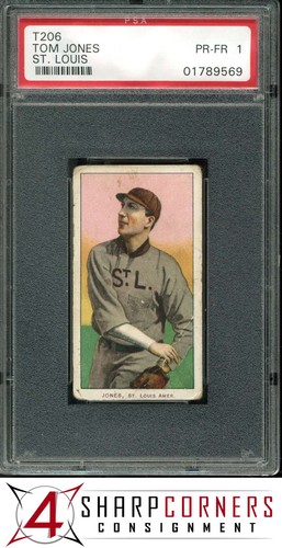 1909-11 T206 PIEDMONT CIGARETTES TOM JONES ST. LOUIS POP 5 PSA 1 | eBay