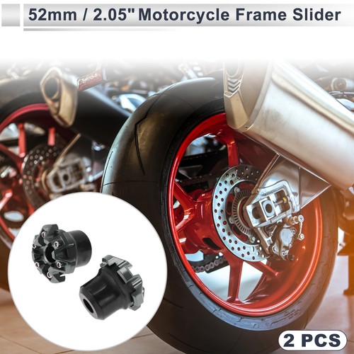 14mm Aluminum Alloy Plastic Motorcycle Slider Frame 2 Pcs Titanium Tone ...