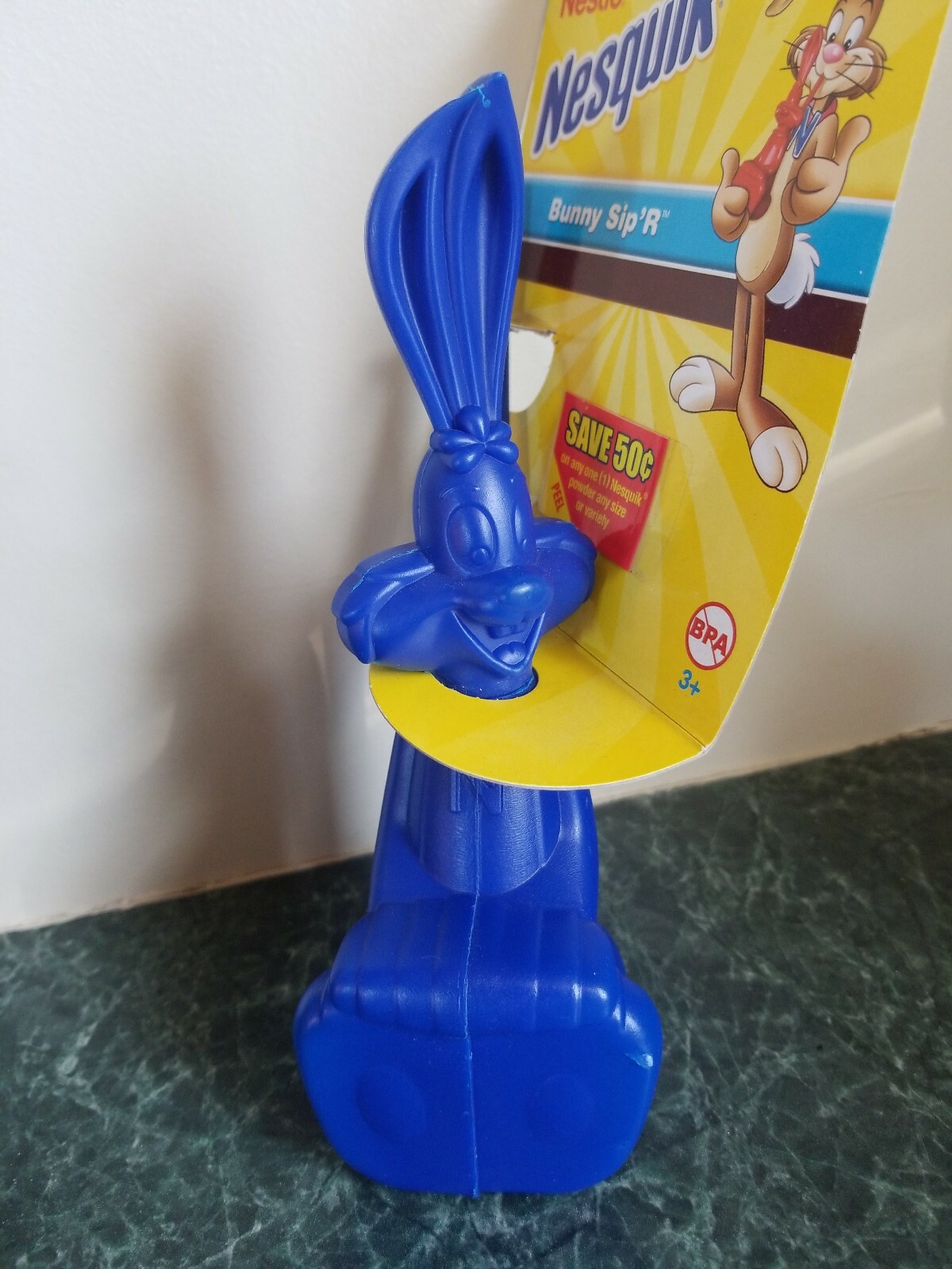 RARE NESTLE QUIK NESQUIK CHOCOLATE MILK BUNNY RABBIT SIP'R CUP SIPPER ...