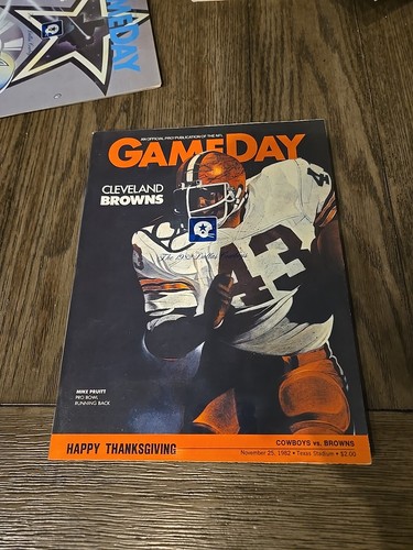 Vintage Rare November 25 1982 Dallas Cowboys Cleveland Browns Gameday ...