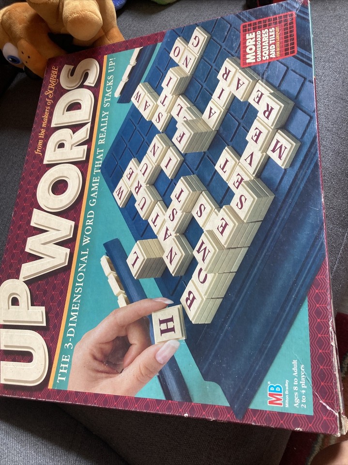 UP WORDS Board Game MB Milton Bradley Factory 1997 Complete Good ...