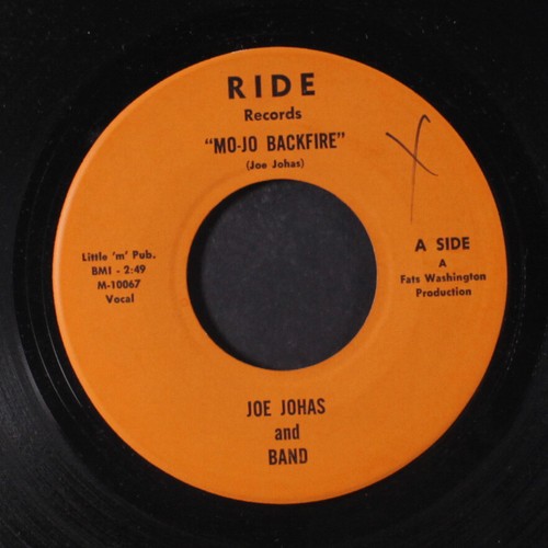 JOE JOHAS & BAND: mo-jo backfire / hustler RIDE 7" Single 45 RPM | eBay ...