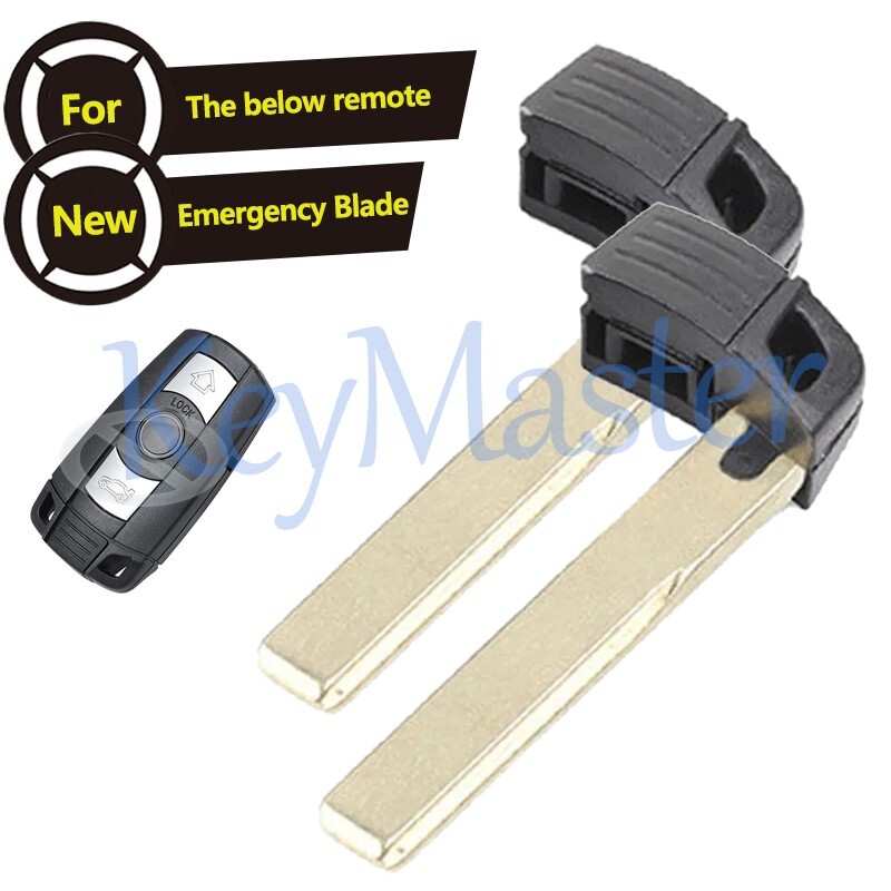 2 Uncut Replacement Insert Emergency Key Blade for BMW E60 E61 E70 E90 ...