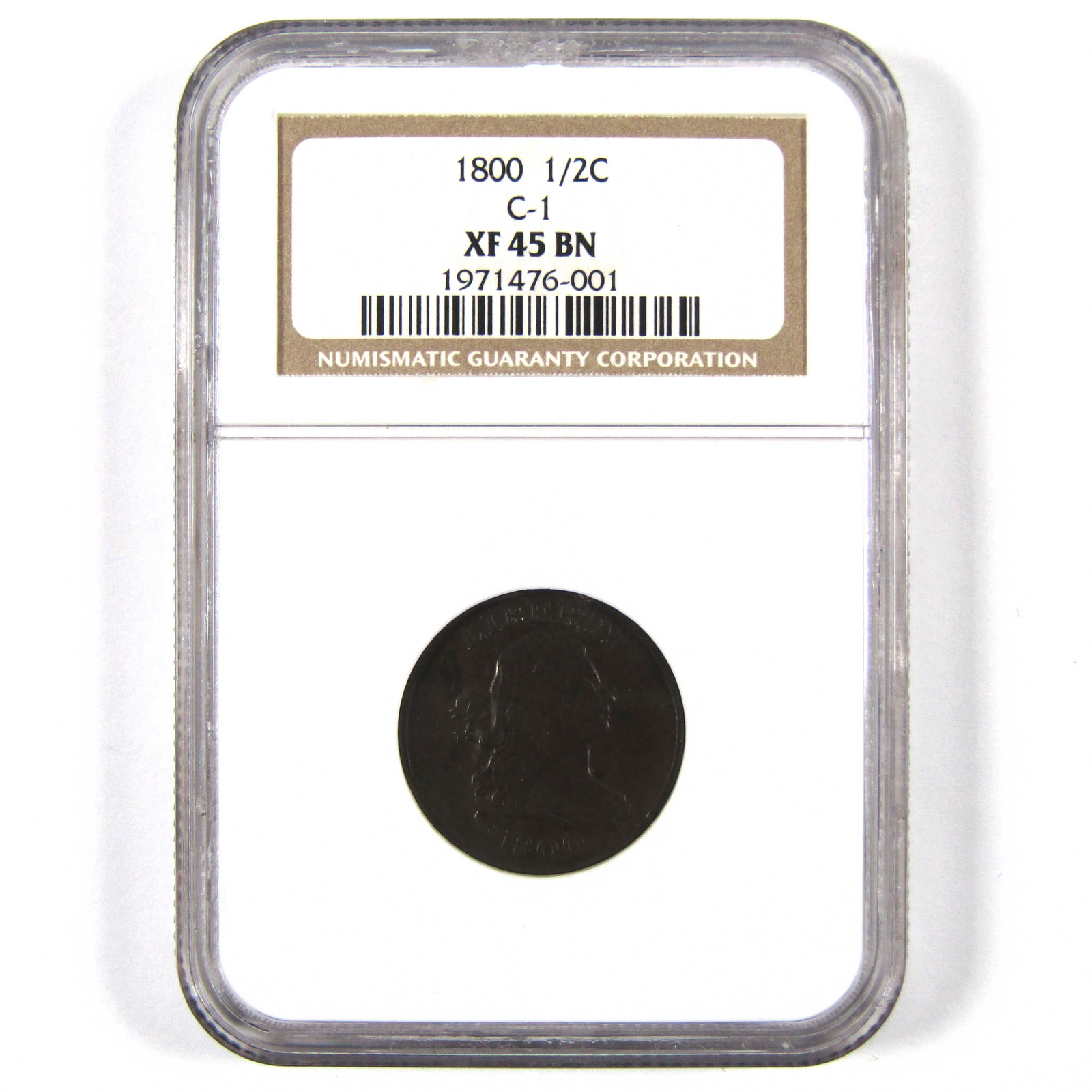 1800 Draped Bust Half Cent XF 45 BN NGC Copper Penny 1/2c SKU:I8787 | eBay