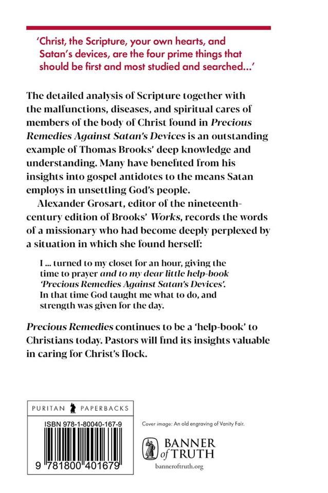 Precious Remedies against Satan'S Devices (Puritan Paperbacks) - NEW | eBay