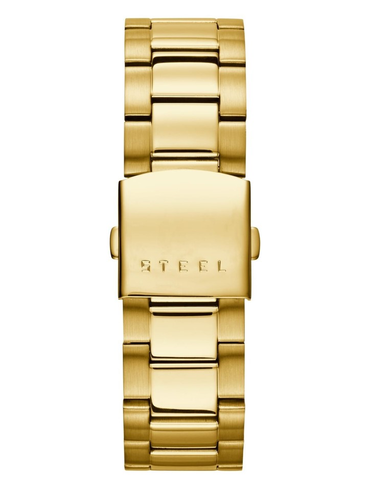 Brand New Authorized Guess Men's Black Dial Gold Bracelet Band Quartz ...