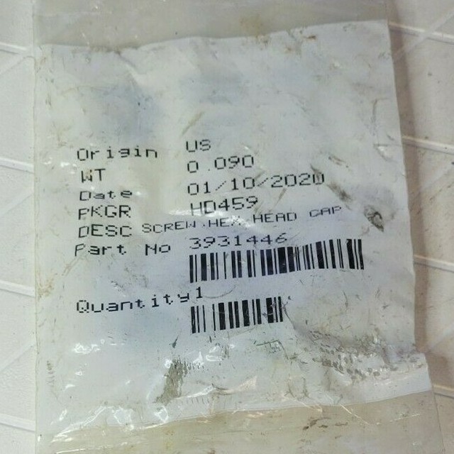 Cummins Screw Hexagon Head Cap 3931446 for sale online | eBay