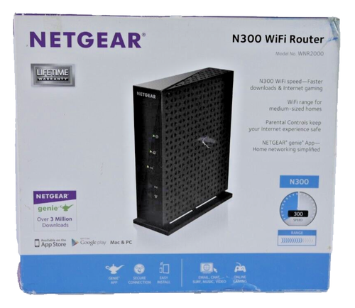 NETGEAR N300 300Mbps 4 Ports Wireless Router (WNR2000-100NAS) | eBay