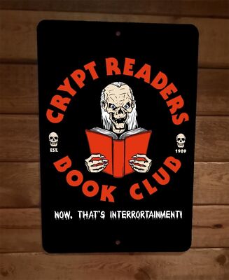 Crypt Readers Book Club 8x12 Metal Wall Sign Horror Tales From The ...