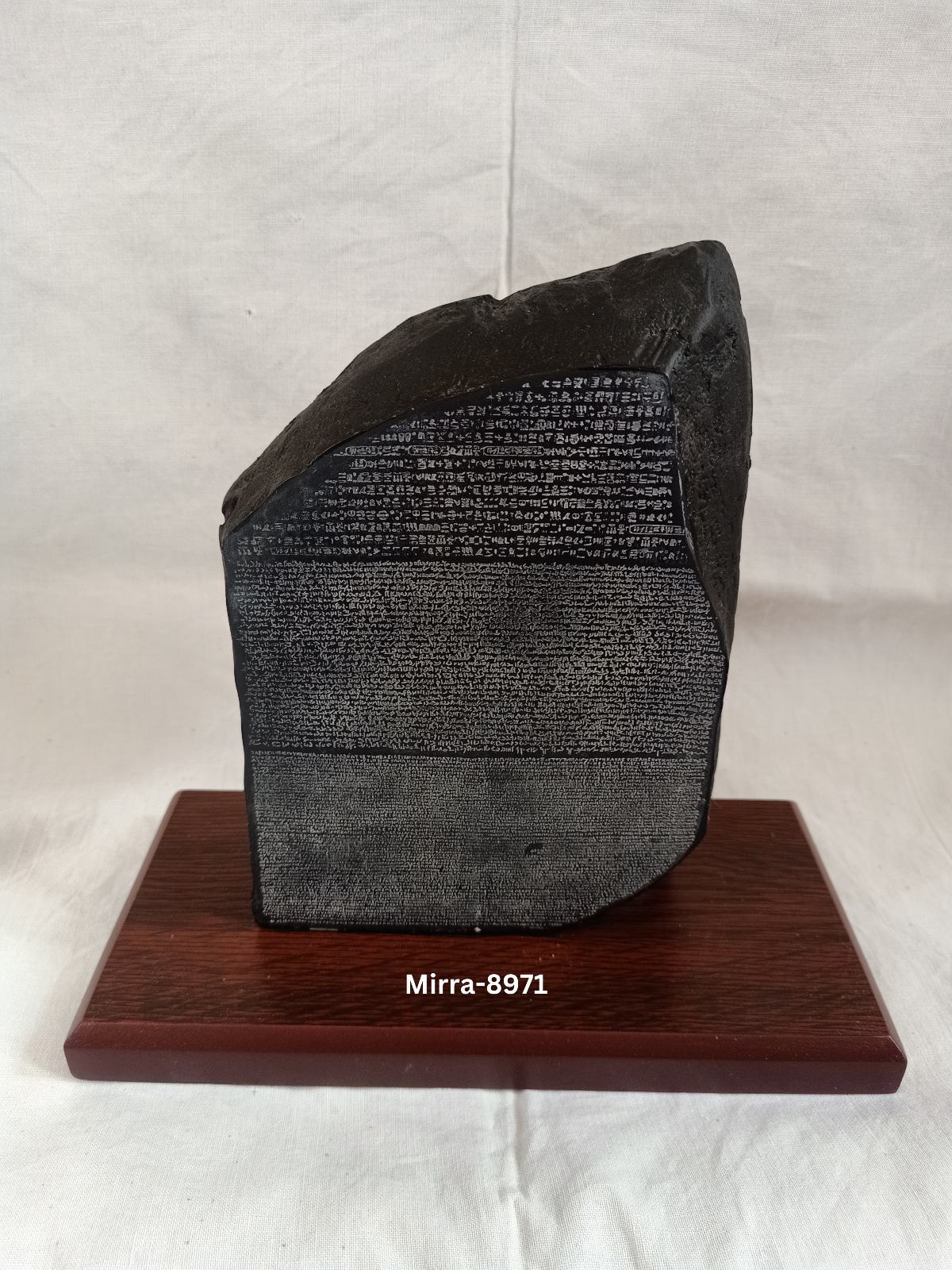 ROSETTA STONE WITH WOODEN BASE DECORATIVE HANDMADE REPLICA ANCIENT ...