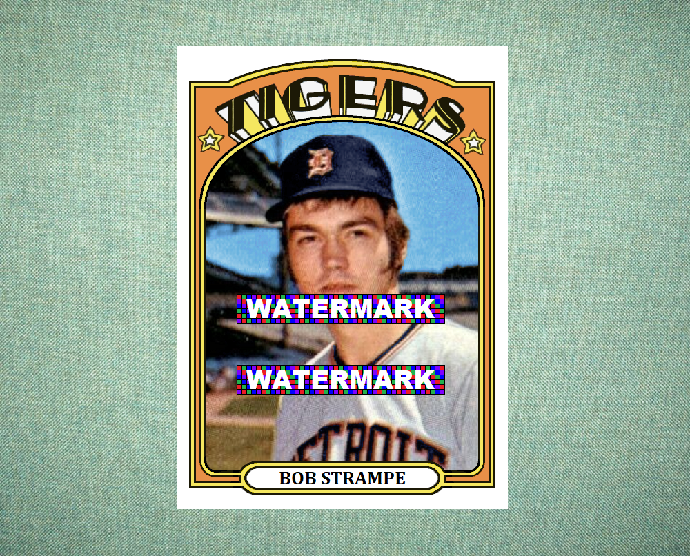 Bob Strampe Detroit Tigers 1972 Style Custom Baseball Art Card | eBay