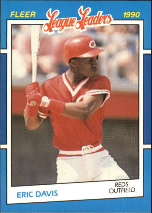 1990 Fleer League Leaders Baseball Card #8 Eric Davis | eBay