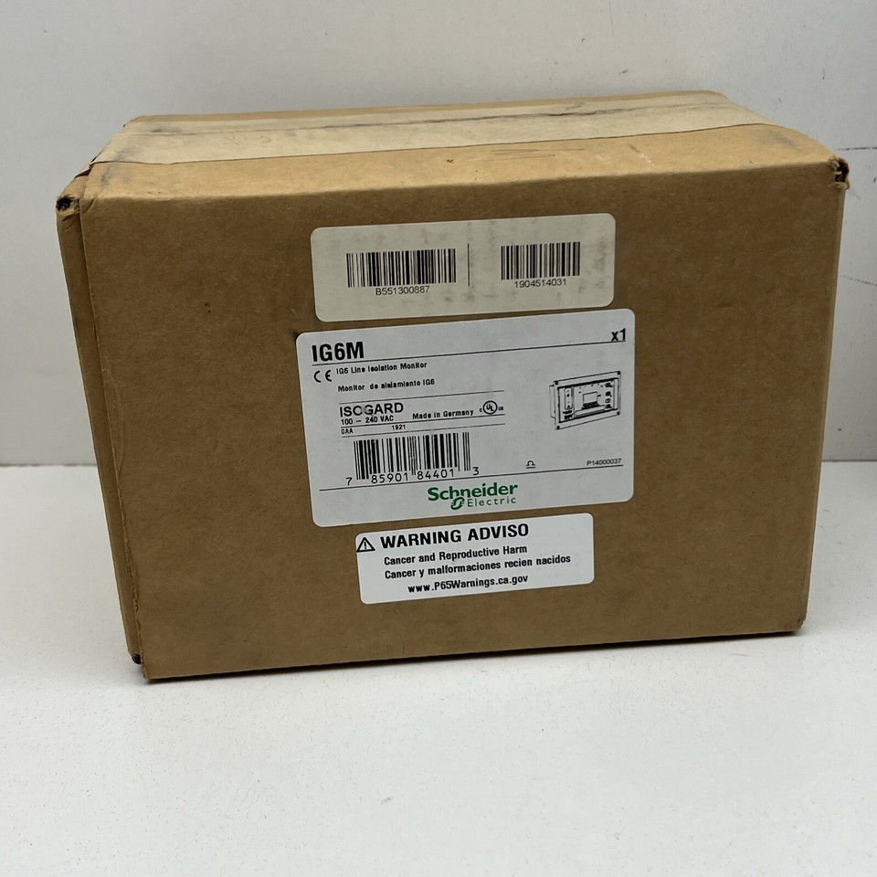 Schneider IG6M Line Isolation Monitor ISOGARD 100-240VAC, NEW IN SEALED ...