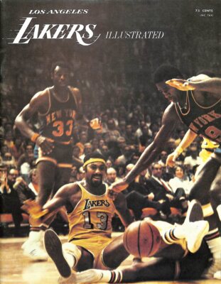 1971 Lakers Illustrated Celtics vs. Lakers Program Wilt Chamberlain ...