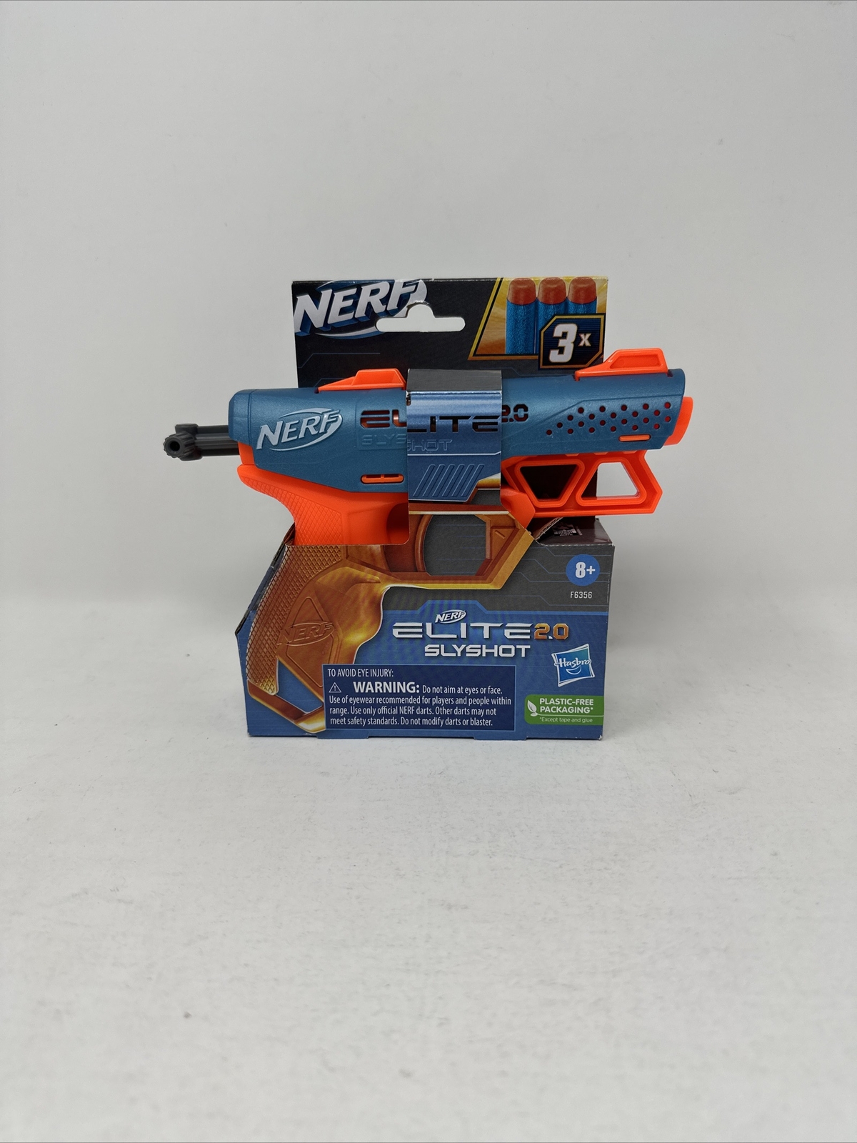 NERF Gun SLYSHOT ELITE 2.0 Single Shot Blaster with 3 Foam Ammo Darts ...