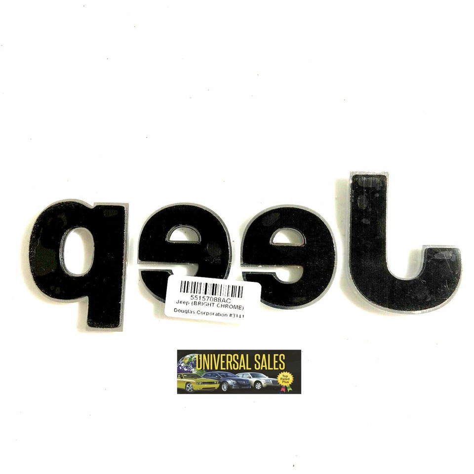 2007-2018 Jeep Wrangler Mopar Emblem Badge Nameplate Chrome Grille ...