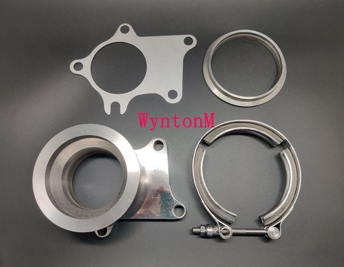 T3 (5 Bolts) Turbo 2.5" Downpipe FLANGE To 3" V Band Kit Outlet + SS ...
