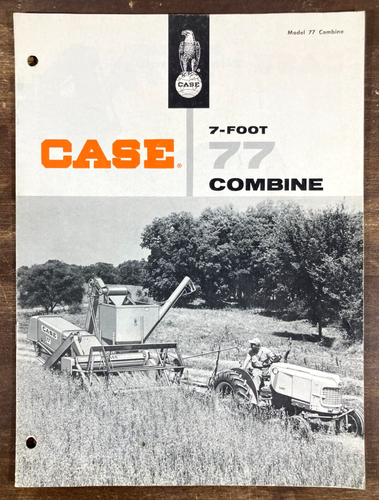 J.I. Case 7 Foot Model 77 Combine 1957 Dealer Sales Brochure Tractor ...