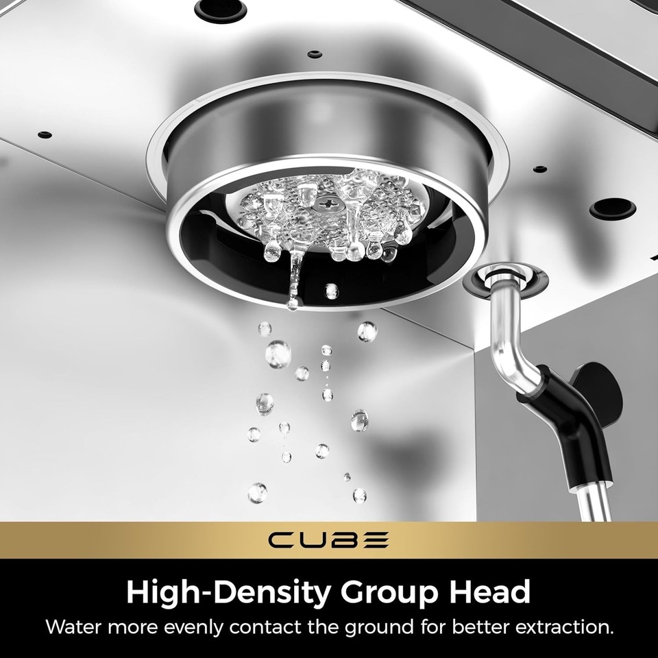 Cube Espresso Machine with Milk Frother Steam Wand 20 Bar Pro | eBay