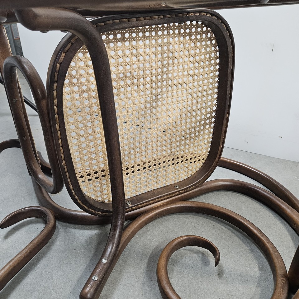 Vintage Bentwood Cane Back Bottom Rocking Chair Thonet Poland MCM | eBay
