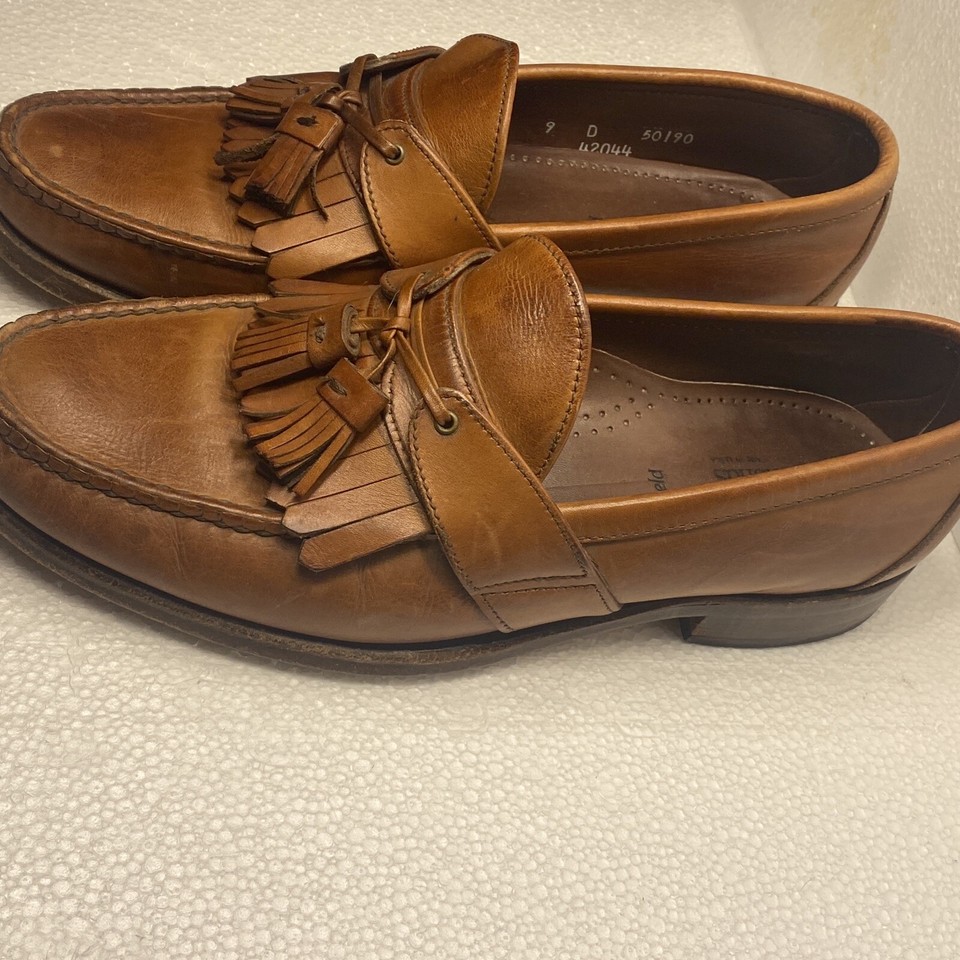 Allen Edmonds Maxfield Mens Size 9D Brown leather Slip On Tassel ...