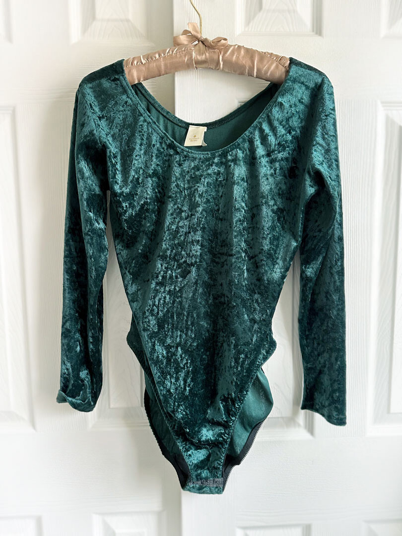 LARGE Victoria's Secret Vintage Green Velvet Body Sui… - Gem