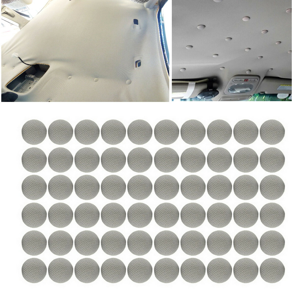 60pcs Interior Car Roof Buckle Snap Fixing With Screws For Repair ...