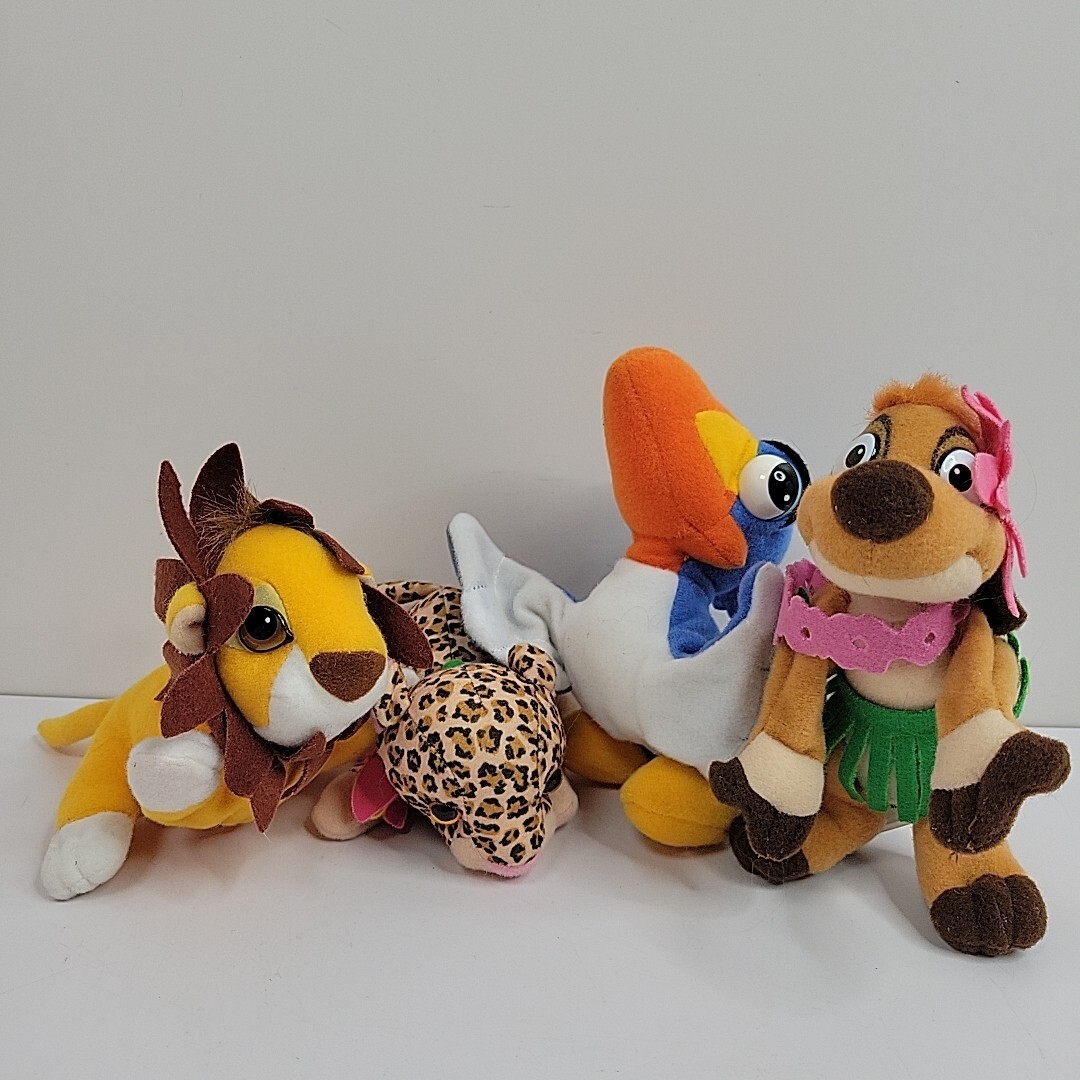 Lot of 4 Disney Lion King Plush Finger Puppet 1994 Mattel Zazu Simba ...