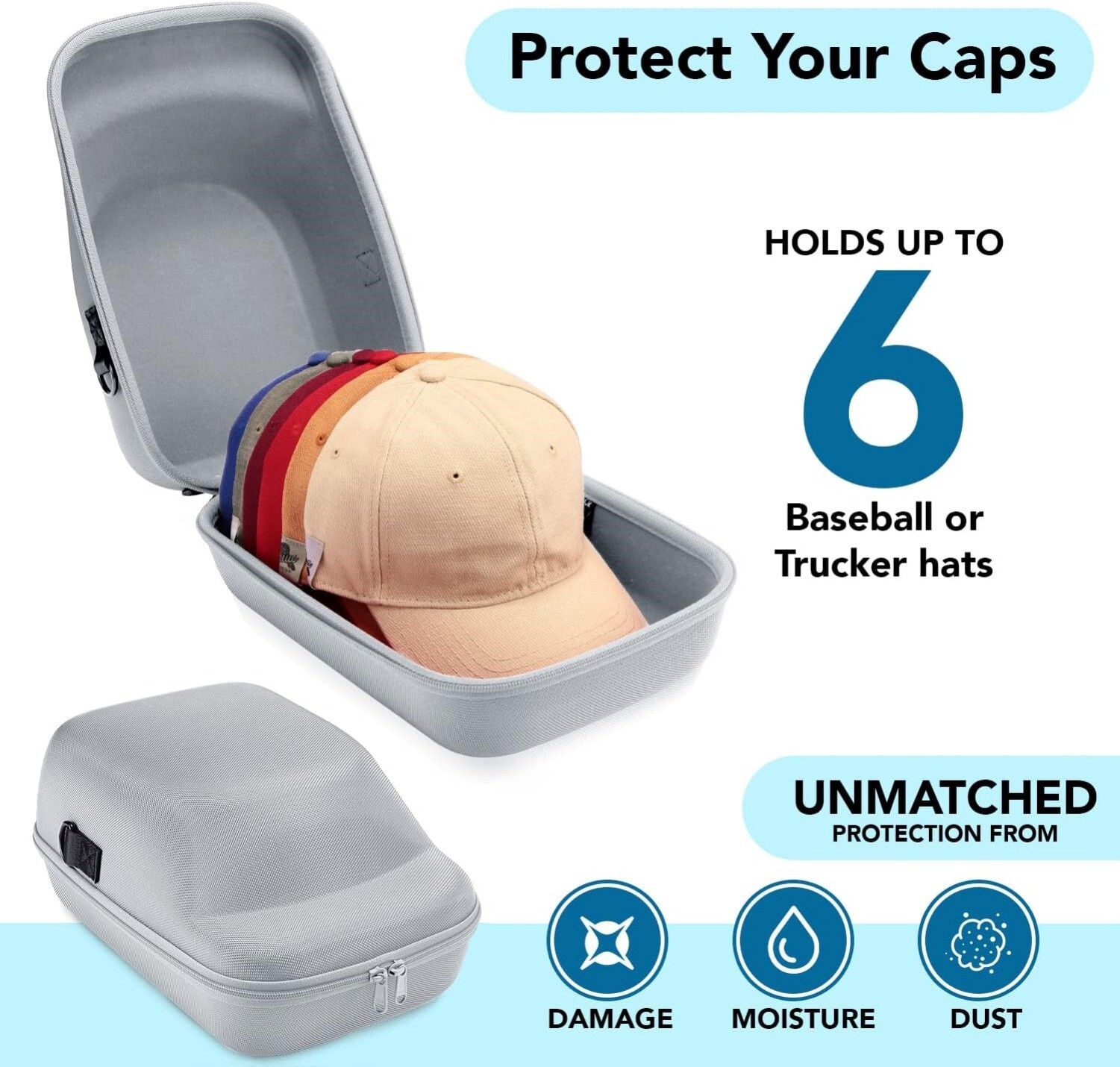 Estuche duro caja para gorras cachuchas sombrero porta gorras colgador ...