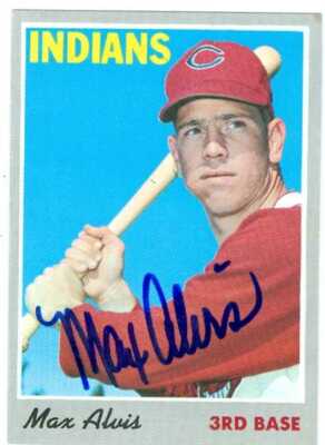 Max Alvis autographed baseball card (Cleveland Indians) 1970 Topps #85 ...