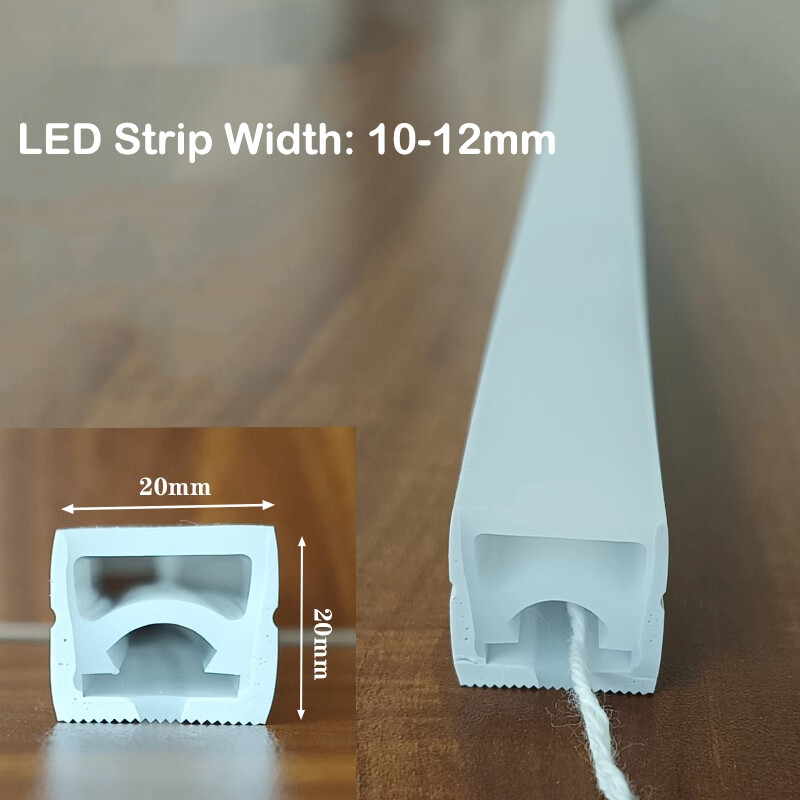 Silicone LED Channel System Cuttable Flexible Bendable DIY For LED ...