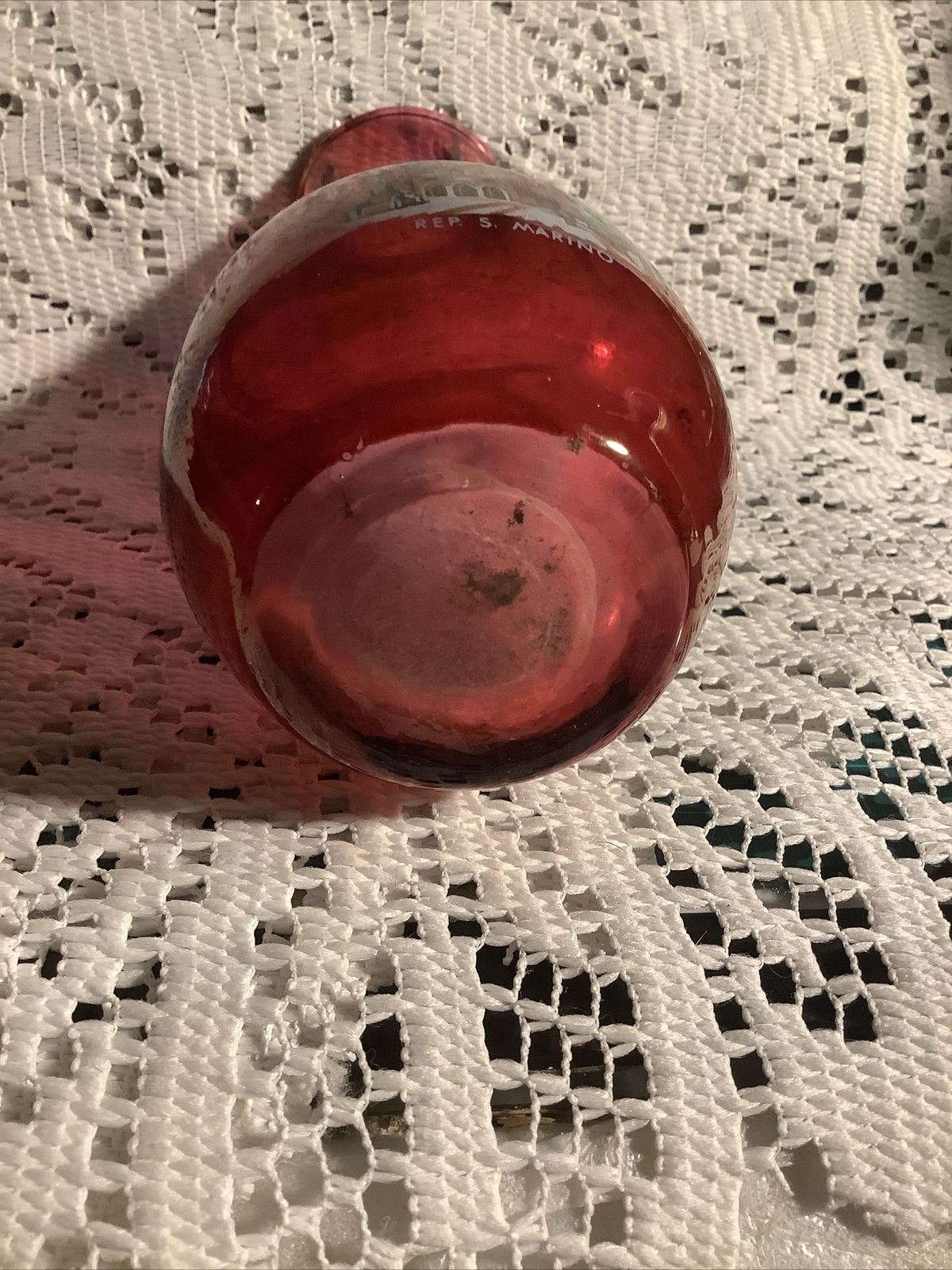 14 CM MAROON GLASS VASE - REP S MARINO | eBay