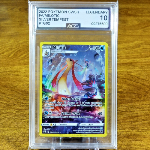 Pokemon SWSH Silver Tempest Milotic TG02/TG30 AGS Legendary 10 FA Holo ...