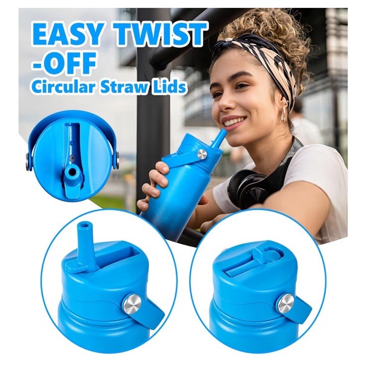 Insulated Water Bottle with Lid & Boot & Stickers, 40 oz Stainless ...