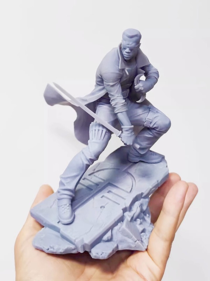 1/18 resin figure model Fantasy Blade Warrior 3D Printing Unassembled ...