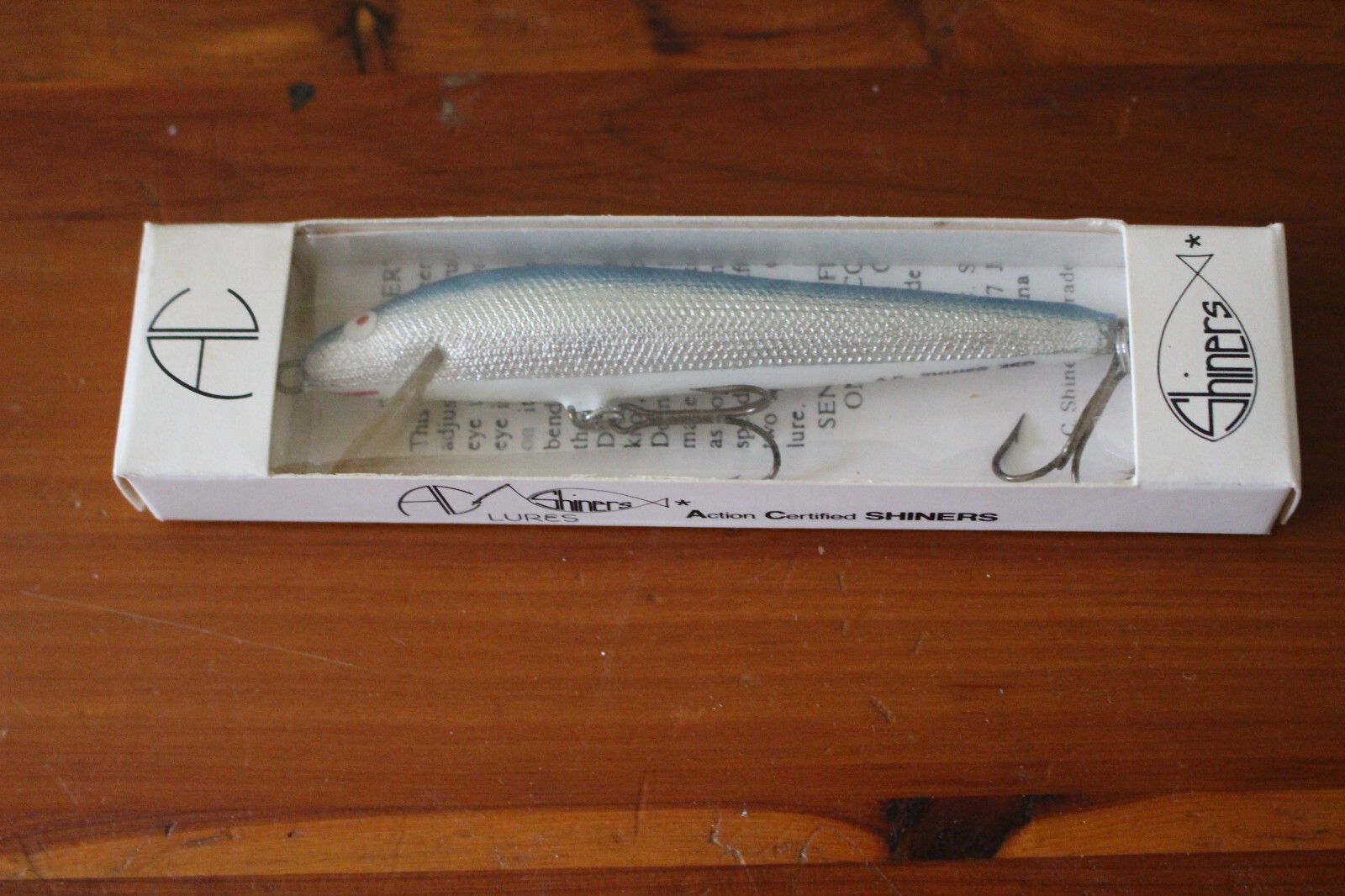 New Vintage AC SHINER Cedar Wood Lure Blue-Silver No.450 4-1/2" NIB ...
