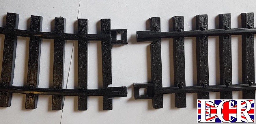 NEWRAY G SCALE 45mm GAUGE BLACK HARD PLASTIC RAILWAY TRAIN TRACK CURVE ...