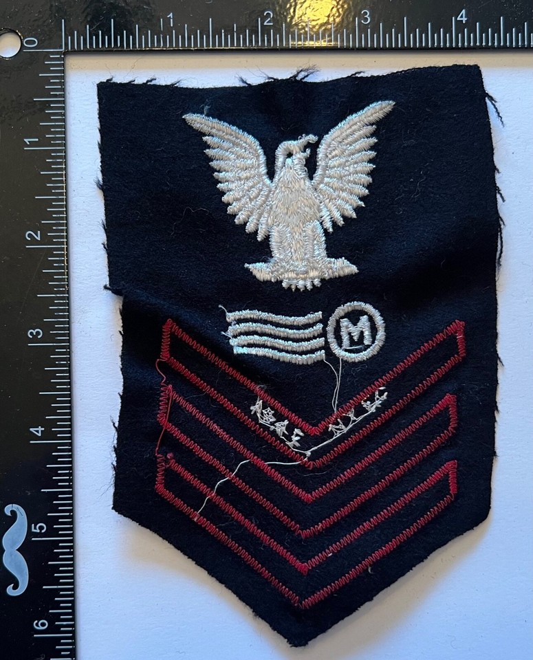 WWII 1945 DATE NYEC USN US Navy Mailman Petty Officer 1st Class Rate ...