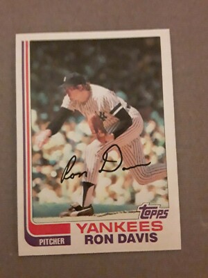 1982 Topps Ron Davis Baseball Card #635. New York Yankees. | eBay