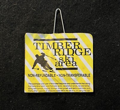 TIMBER RIDGE 1990’s Ski Lift Ticket MICHIGAN Resort Travel Souvenir | eBay